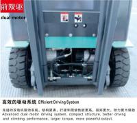 China Efficient Driving Electric Warehouse Forklift 48V 4901Ah Compact Structure With 3 Wheel for sale
