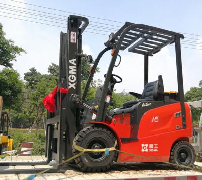 China XGMA CPD16 1.6T Electric Forklift 48V 420Ah Small Turning Radius Fast Charging for sale