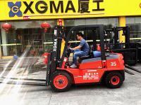 China XGMA 3.5 Ton Diesel Forklift Truck 4WD Counterbalance Material Handling 3000mm Lifting Height for sale