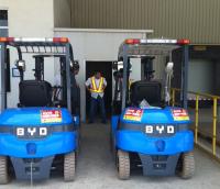 China BYD Electric Counterbalance Forklift 2500kg Capacity 4.5m Lifting Height CPD25 for sale