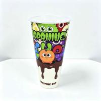 China 700ml Capacity Custom Printed PP Plastic Cups With Logo For Bubble Tea Cold Beverages for sale