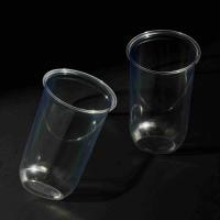 China 90mm 16oz PET Cups Clear 500ml Capacity Disposable Plastic Cups For Cold Drinks for sale