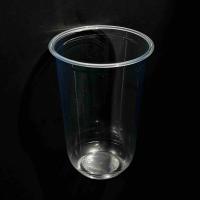China 90mm 16oz PET Cups Clear 500ml Capacity Disposable Plastic Cups For Cold Drinks for sale
