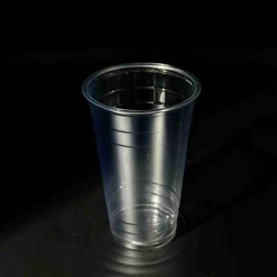 China High Clarity PET 24oz 98mm Bubble Tea Cups Customized Printing for Large Cold Drinks for sale