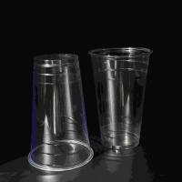 China High Clarity PET 24oz 98mm Bubble Tea Cups Customized Printing for Large Cold Drinks for sale