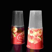 China Colored 90mm 500ml PP Torch Cups With In Mold Labeling For Beverage Packaging for sale