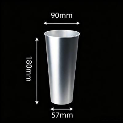 China 700ml IML Plastic Cups Metallic PP In Mold Label Cups for Jumbo Signature Drinks for sale