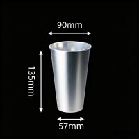 China Scratch Resistant 500ml Metallic In Mold Label PP Cups For Flagship Milk Tea Coffee for sale