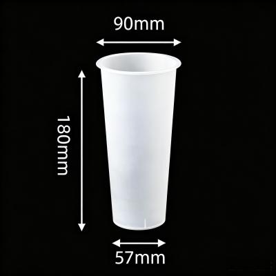 China 90mm Large Sandblasted PP Injection Molded Cups 700ml For Food Service Packaging for sale