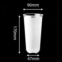 China Frosted PP Plastic Cups 90mm Tall 700ml Injection Cups for Large Capacity Beverage Service for sale