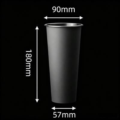 China Food Grade 700ml Black PP Injection Cups for Jumbo Iced Drinks Gaming Venues for sale