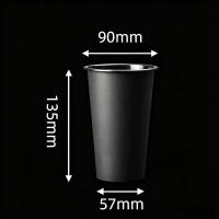 China 500ml Black Color PP Plastic Cups for Trendy Milk Tea Iced Coffee and Promotional Drink Campaigns for sale