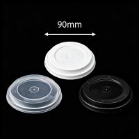 China 90mm Injection Molded Flat PP Cup Lids for Coffee Tea and Takeaway Beverage Cups for sale