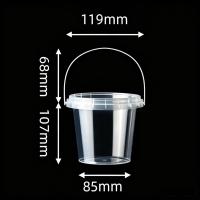 China 119mm Wide Opening Custom Printed Plastic Cups 700ml Fruit Cup For Dessert Drinks for sale
