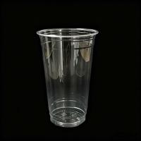 China 16oz 500ml PLA Compostable Clear Cups 90mm Opening For Bubble Tea Iced Coffee Drinks for sale