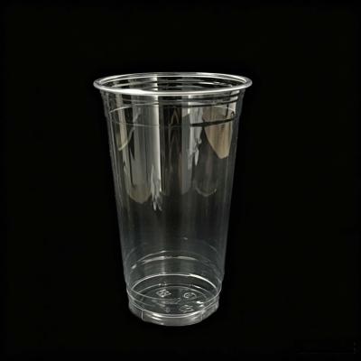 China 16oz 500ml PLA Compostable Clear Cups 90mm Opening For Bubble Tea Iced Coffee Drinks for sale