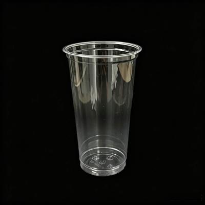 China Disposable 18oz 520ml PLA Compostable Cups with 90mm Rim for Fruit Tea Iced Drinks for sale