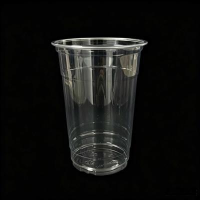 China 95mm PET 16oz Clear Cold Drink Cups For Bubble Tea And Custom Beverage Packaging for sale
