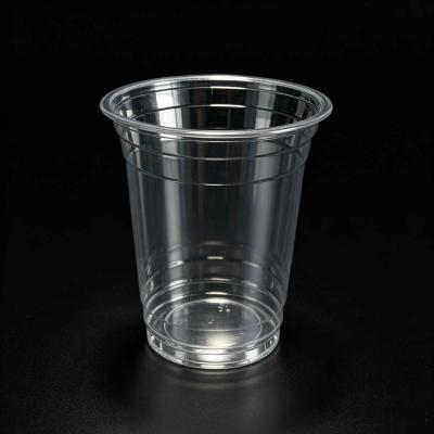 China Custom Printing 14oz 450ml PLA Clear Cups With 98mm Rim For Cafe Takeaway Drinks for sale