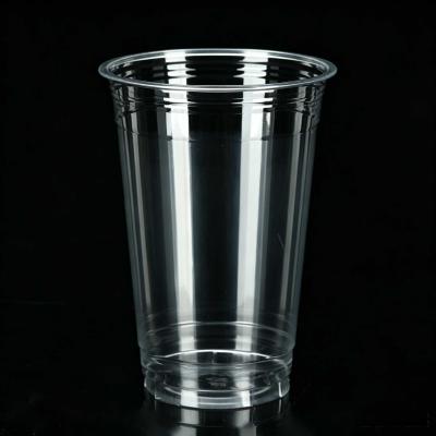 China 20oz 600ml Clear PLA Compostable Cups Custom Logo Beverage Packaging Eco Friendly for sale