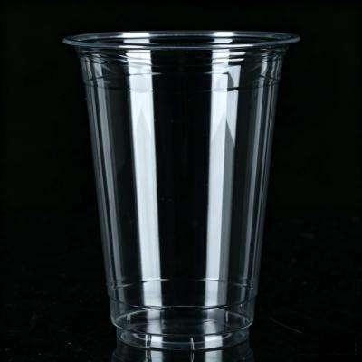 China Private Label 16oz 520ml PLA Compostable Cups for Bubble Tea Fruit Tea and Iced Drinks for sale
