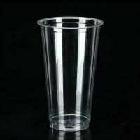 China 90mm Rim PLA Compostable Cups 24oz 660ml For Large Bubble Tea And Cold Beverages for sale