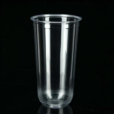 China 90mm U Shaped Rim PLA Compostable Cups 24oz 660ml Cold Cups Eco Friendly for sale