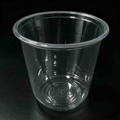 China 90mm U Shaped Rim 10oz 300ml PLA Compostable Cups for Juice Iced Coffee Drinks for sale