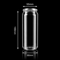 China Clear 55mm 500ml PET Drink Bottle Easy Open Custom Size For Large Serving Drinks for sale