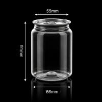 China Snap Cap PET Plastic Bottles 55mm 250ml High Transparency For Juice And Cold Drinks for sale