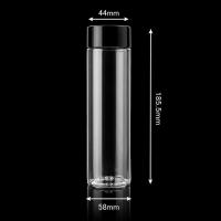 China 44mm 400ml Slim Plastic Screw Cap PET Bottle for Beverage Signature Drinks for sale