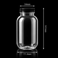 China 54mm 500ml Chubby PET Beverage Bottle with Aluminum Screw Cap for Branded Drinks for sale