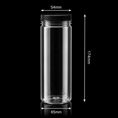 China Leak Resistant 54mm 500ml PET Juice Bottles With Aluminum Screw Top For Takeaway Drinks for sale