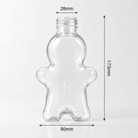 China 28mm 350ml Gingerbread Man PET Bottle with Aluminum Screw Cap for Holiday Drinks for sale