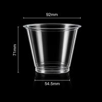 China 9oz 280ml 92mm Clear PET Short Cups Disposable for Drink Servings Custom Packaging for sale