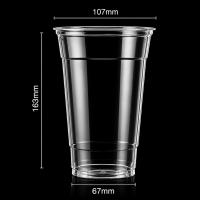 China 107mm PET Clear Cups 30oz 840ml Drinking Cups For Large Capacity Beverage Packaging for sale