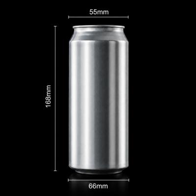 China 55mm 500ml Aluminum Drink Cans With 202# Easy Open Lid For Large Format RTD Drinks for sale