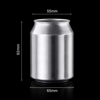 China Lightweight 55mm 250ml Aluminum Beverage Can Custom Logo for Drink Packaging for sale