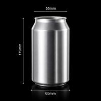 China 55mm 330ml Aluminium Drink Cans Impact Resistant Beverage Can with Easy Open Lids for sale