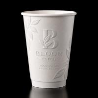 China Disposable 16oz Custom Paper Cups Embossed Surface With Raised Logo For Coffee Packaging for sale