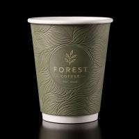 China 14oz Textured Embossed Paper Cups Custom Pattern For Branded Beverage Packaging for sale