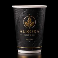 China Textured Pattern Custom Coffee Cups Takeaway Embossed Gold Foil Paper Cups With Metallic Logo for sale