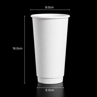 China Comfortable Grip 90mm 20oz Double Wall Paper Cups for Extra Large Hot Drinks OEM Branding for sale