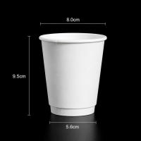 China 280ml Custom Paper Cups 80mm 8oz Double Wall Paper Cups For Hot Coffee And Tea for sale