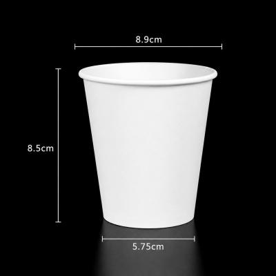 China Custom Printing Single Layer Paper Cups 89mm 8oz For Small Size Beverage Packaging for sale
