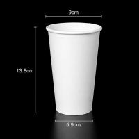 China Custom Branding Single Wall Paper Cups 90mm 16oz for Large Takeaway Drinks for sale