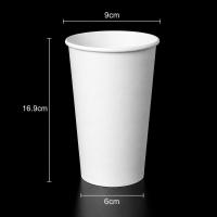China Custom Printed Paper Single Wall Takeaway Cups 90mm 22oz For Extra Large Drinks for sale