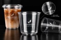 China 360ml Clear PET Ice Cup with 95mm Top Diameter for Cold Beverages for sale