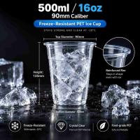 China 500ml Freeze-Resistant PET Ice Cup with 92mm Top Diameter for Cold Drinks for sale