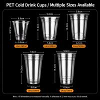China Clear Plastic Drinking Cups For Iced Coffee, Milk Tea, Bubble Tea And Cold Beverages for sale